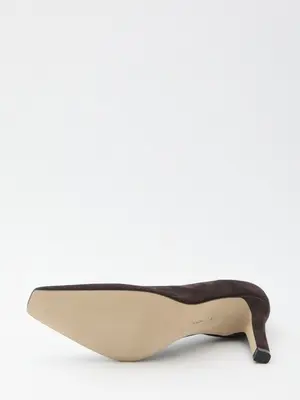 THE ROW Carla Square Toe Pumps - Brown