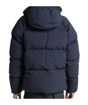 TEN C Concealed Hooded Puffer Jacket With Zip Closure And Pockets