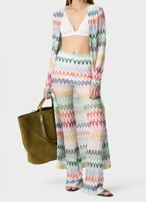 Missoni Long Zig Zag Lace Cardigan - Multicolor