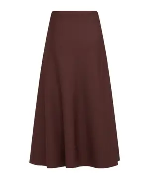 Brunello Cucinelli Wool Blend Midi Skirt - Red