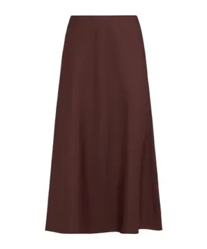 Brunello Cucinelli Wool Blend Midi Skirt - Red