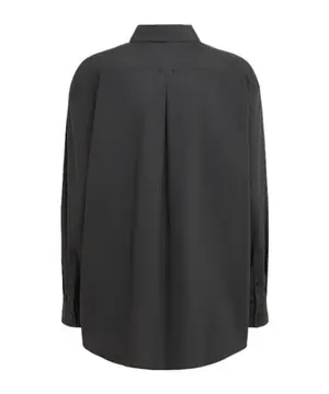 TOTEME Classic Organic Cotton Tumbled Shirt With Button Cuffs - Black