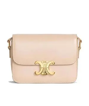 Celine Teen Triomphe Bag In Shiny Calfskin - Nude
