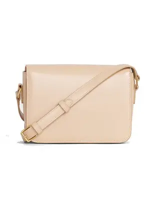 Celine Teen Triomphe Bag In Shiny Calfskin - Nude