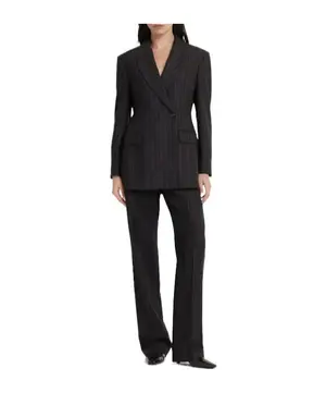 Brunello Cucinelli Pinstripe Wool Suit Blazer