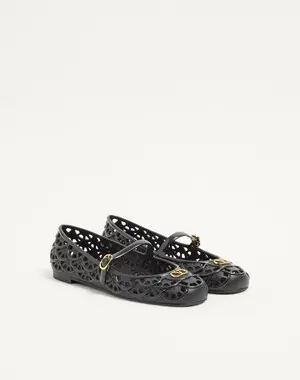 Valentino Garavani Ondette Rubber Ballerinas - Black