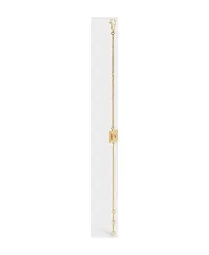 Celine Alphabet D Bracelet In Brass With Gold Finish