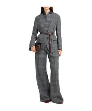 Brunello Cucinelli Prince Of Wales Checked Wool Blazer