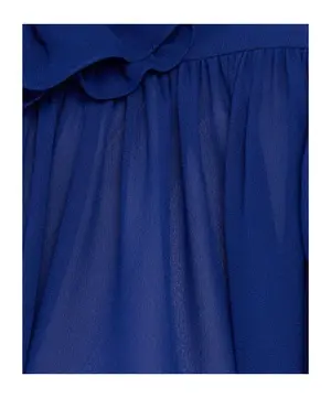 Chloé Silk Blend Georgette Shirt With Ruffled Trim