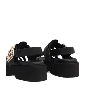ROGER VIVIER Openwork Sandals With Decorative Buckle