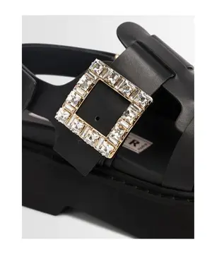 ROGER VIVIER Openwork Sandals With Decorative Buckle