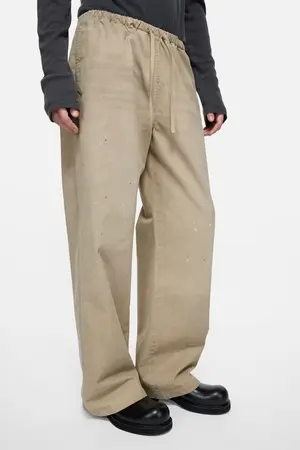 Acne Studios Relaxed Fit Drawstring Pants With Embroidered Logo
