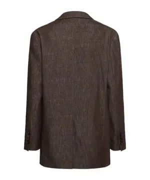 Brunello Cucinelli Cotton Suit-type Blazer With Notched Lapel And Vented Back