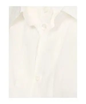 TOTEME Double Collar Ramie Shirt With Button Cuffs - White