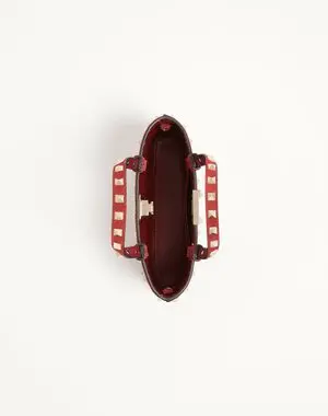 Valentino Garavani Rockstud Mini Suede Shopping Bag - Red