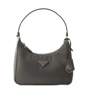 Prada Prada Zipper Mini Bag Mercury Gray