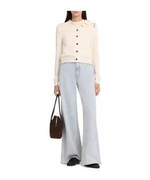 Marni Knit Buttoned Cardigan With Embroidered Detail