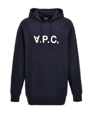 A.p.c. Logo Printed Drawstring Hoodie - Black