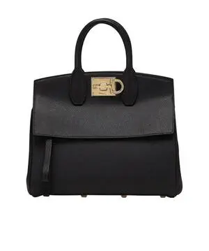FERRAGAMO Studio Small Top Handle Bag - Black
