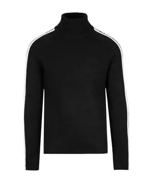 We11Done Ribbed Turtleneck Sweater With Logo Detail