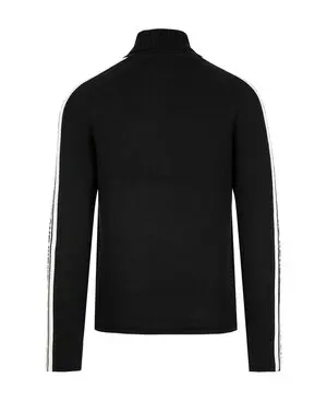We11Done Ribbed Turtleneck Sweater With Logo Detail