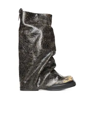 Attico Round Toe Slouch Boots