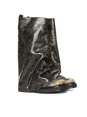 Attico Round Toe Slouch Boots
