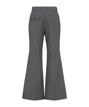 ANN DEMEULEMEESTER Relaxed Wool Blend Bootcut Pants