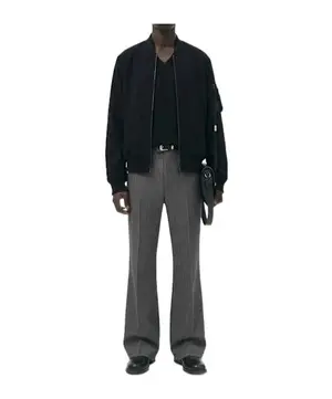 ANN DEMEULEMEESTER Relaxed Wool Blend Bootcut Pants