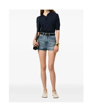 AMI Paris De Coeur Fine Knit Polo Top