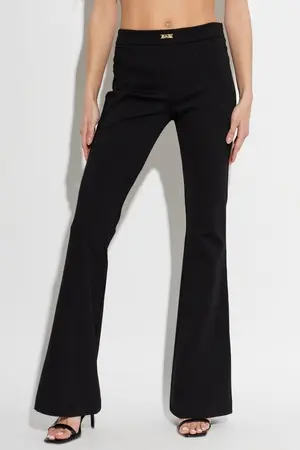 Versace Logo Detailed Flared Trousers