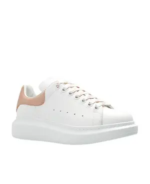 Alexander McQueen Chunky Design Leather Lace-up Sneakers - White