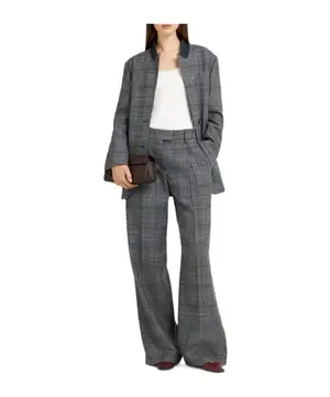 Brunello Cucinelli Prince Of Wales Wool Trousers