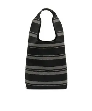 FERRAGAMO Striped Tote Bag With Top Handle