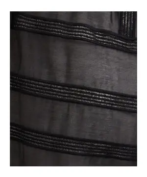 TOTEME Monogram Cotton Silk Pajama Pants - Black