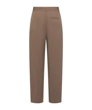 THE ROW Alfidis Cotton Gabardine Straight Pants - Brown