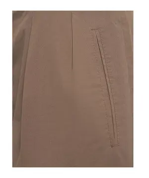 THE ROW Alfidis Cotton Gabardine Straight Pants - Brown