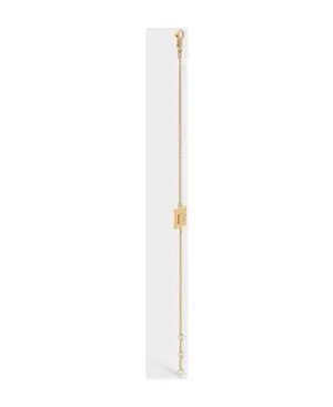 Celine Alphabet E Bracelet In Brass With Gold Finish