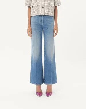 Valentino Garavani Button Detailed Flared Jeans