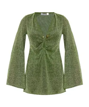 Oseree Lurex Cut-out Mini Dress