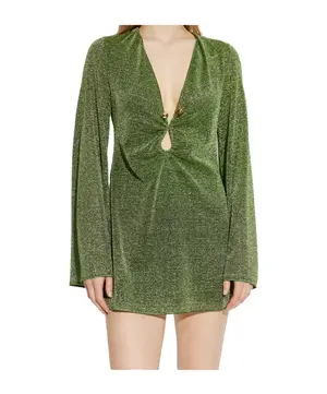 Oseree Lurex Cut-out Mini Dress