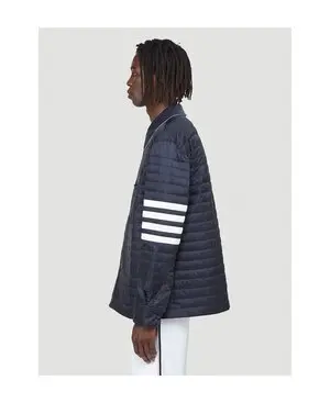 Thom Browne Quilted Jacket With Contrasting Stripes