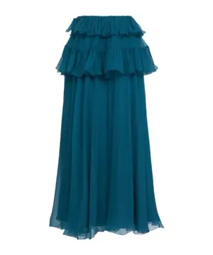 Chloé Silk Mousseline Maxi Skirt