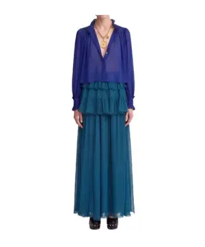 Chloé Silk Mousseline Maxi Skirt