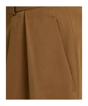 THE ROW Igor Cotton Wide Leg Pants - Brown