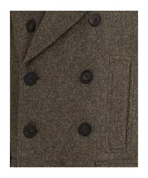 Rick Owens Officer Wool Long Coat