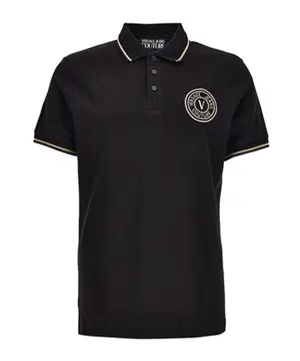 Versace Logo Trim Polo Shirt