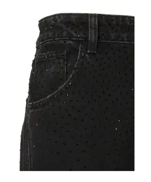 Blumarine Embellished Wide Leg Jeans