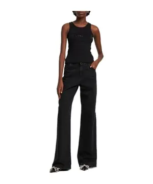Blumarine Embellished Wide Leg Jeans