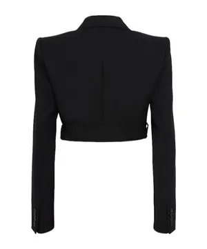 Chloé Grain De Poudre Crop Blazer With Belt